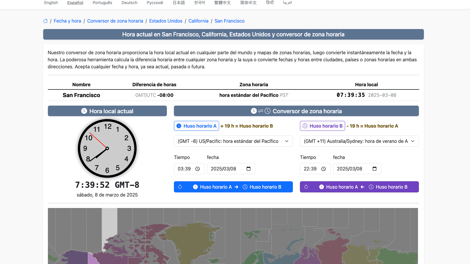 Conversor de zona horaria: La poderosa herramienta calcula la ...